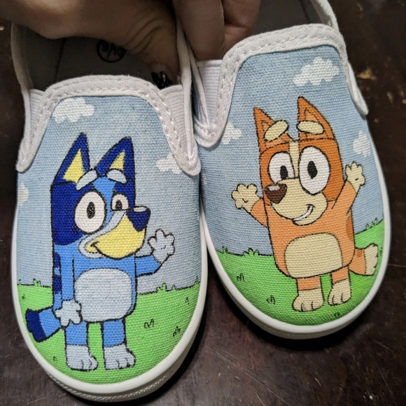 Vans | Shoes | Custom Bluey And Bingo Shoes | Poshmark
